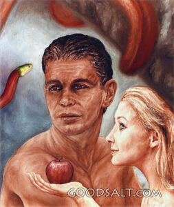 Creation, Temptation of Adam and Eve Detail - Religious Art